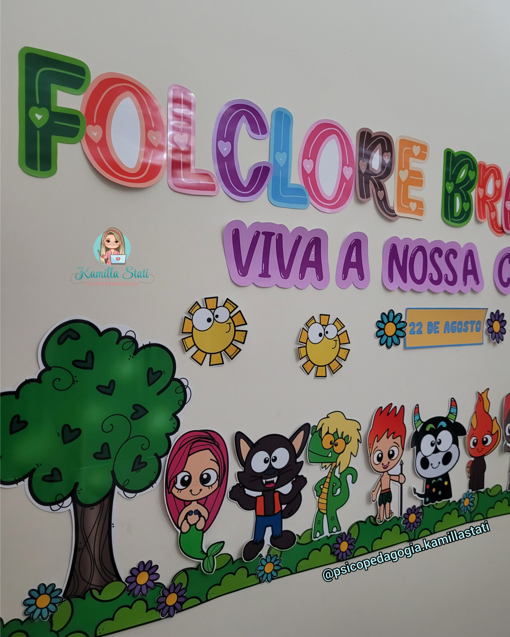Painel folclore brasileiro - Psicopedagoga Kamilla Stati