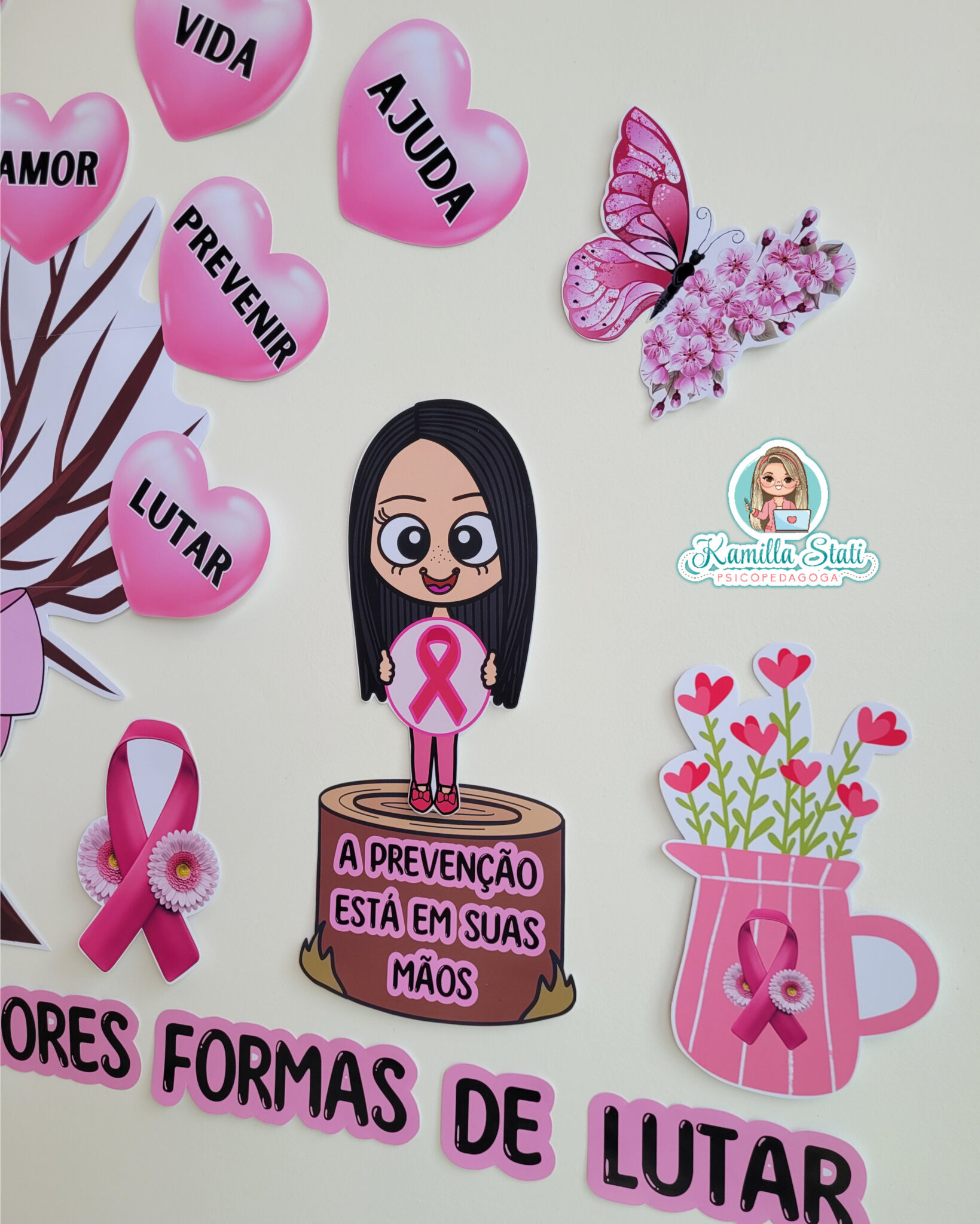 Decoração Outubro Rosa Simples - FDPLEARN