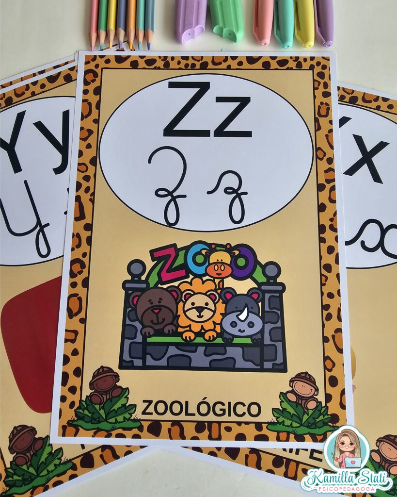 Alfabeto de parede: Safari - Psicopedagoga Kamilla Stati