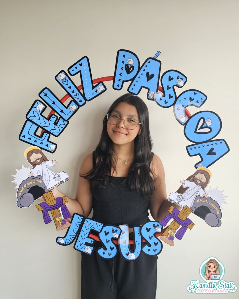 Bambolê para foto: páscoa cristã - Psicopedagoga Kamilla Stati