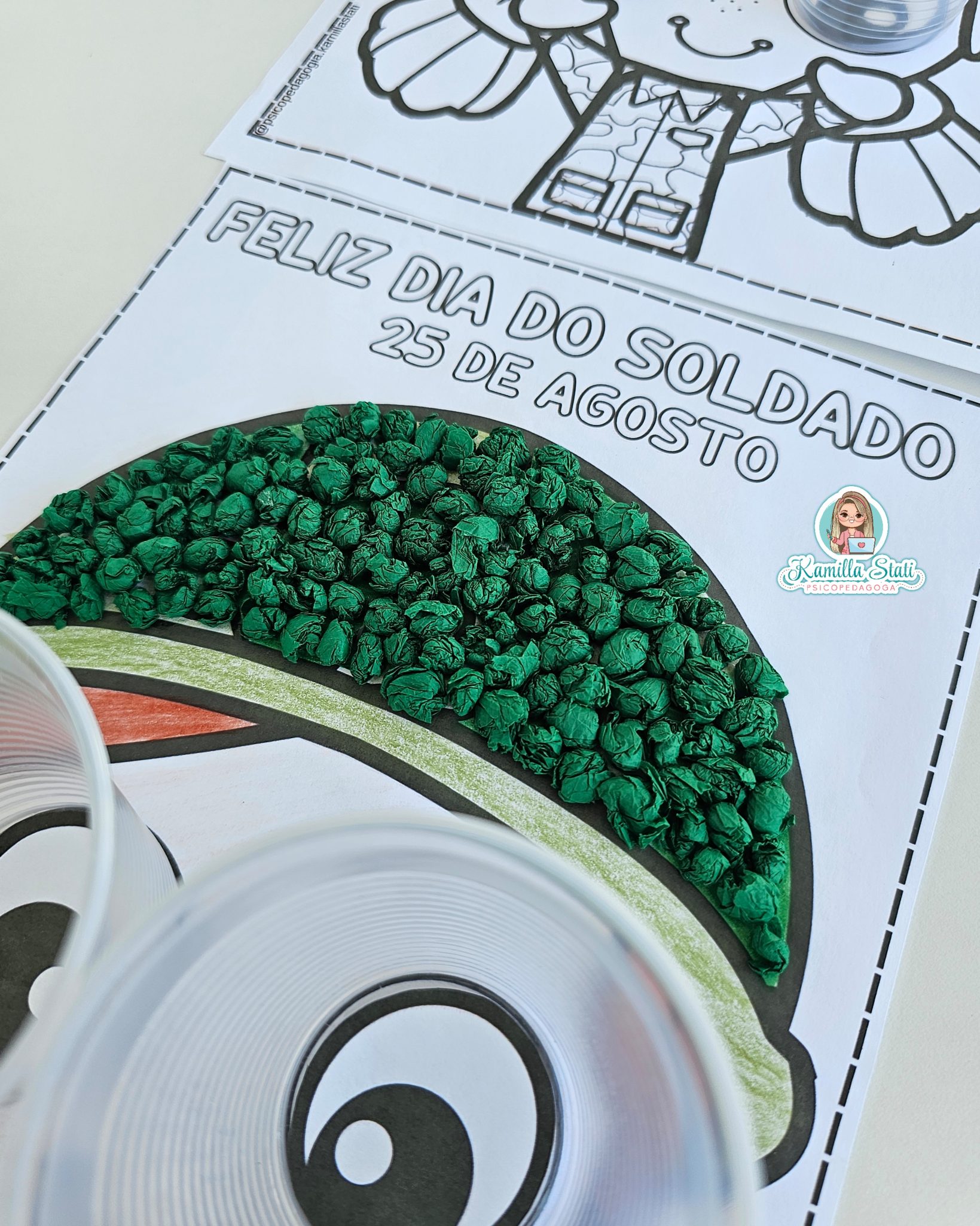 Atividade interativa dia do soldado - Psicopedagoga Kamilla Stati