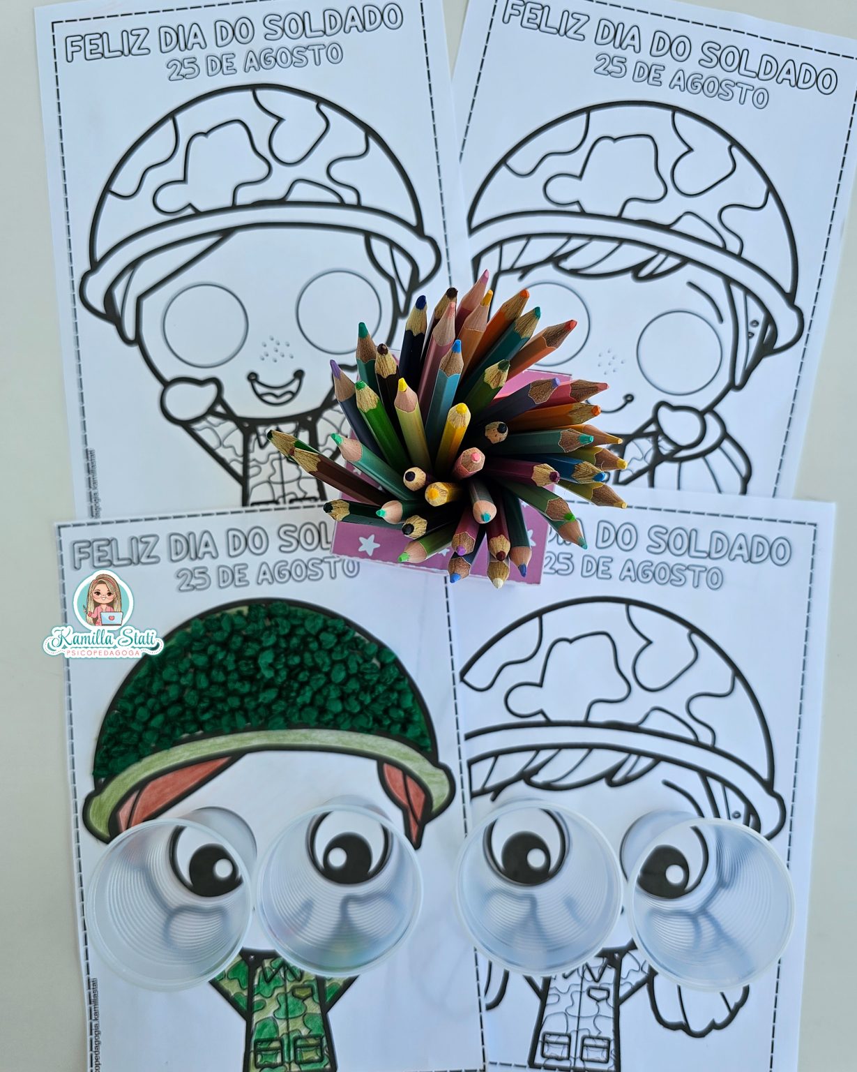 Atividade interativa dia do soldado - Psicopedagoga Kamilla Stati