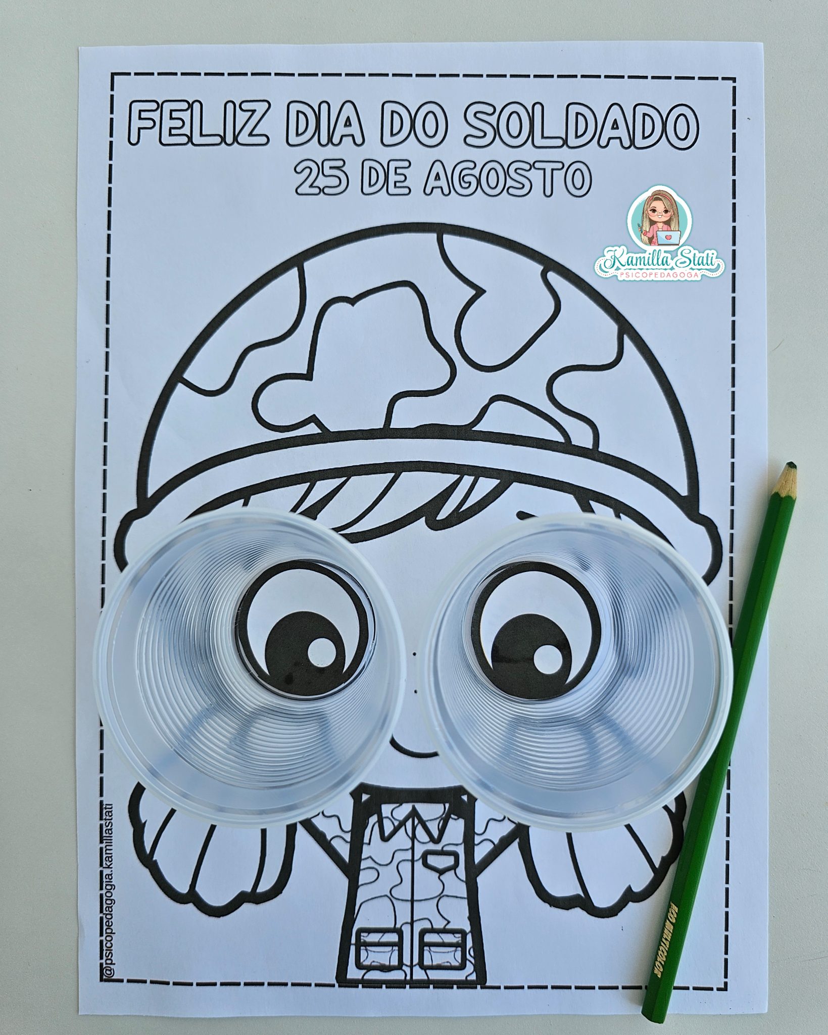 Atividade interativa dia do soldado - Psicopedagoga Kamilla Stati