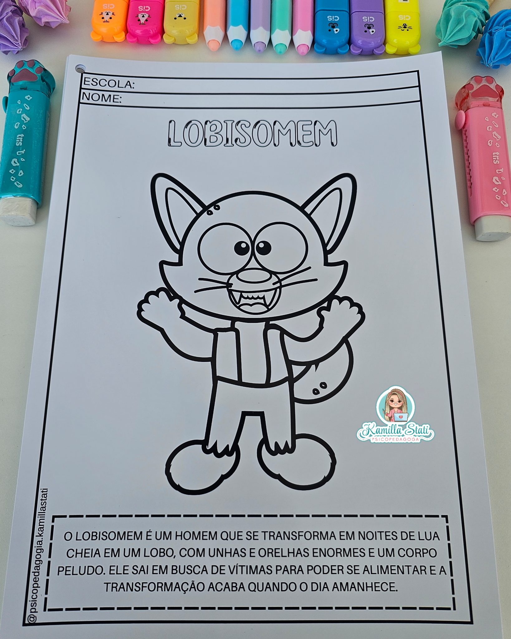 Desenhos para colorir folclore - Psicopedagoga Kamilla Stati