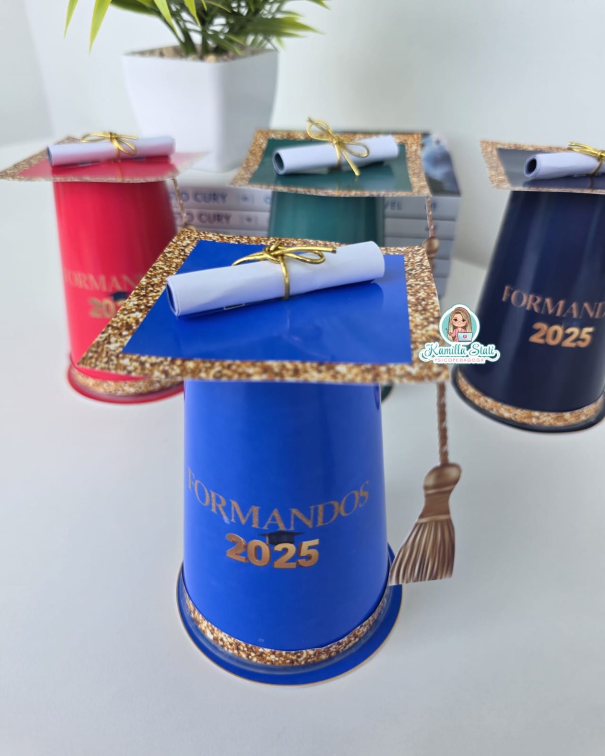 Copo Capelo Formandos 2025 - Psicopedagoga Kamilla Stati